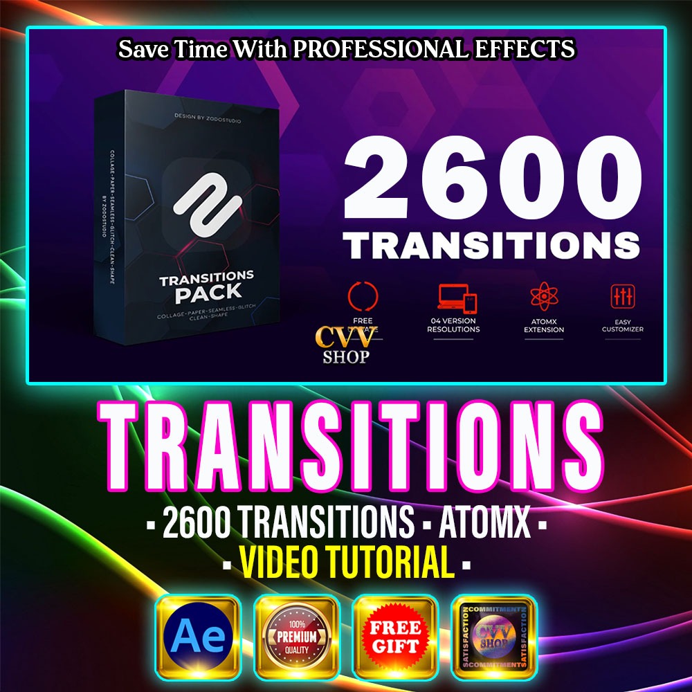 Transitions For Adobe After Effects - 2600 Transitions For PC Windows ...