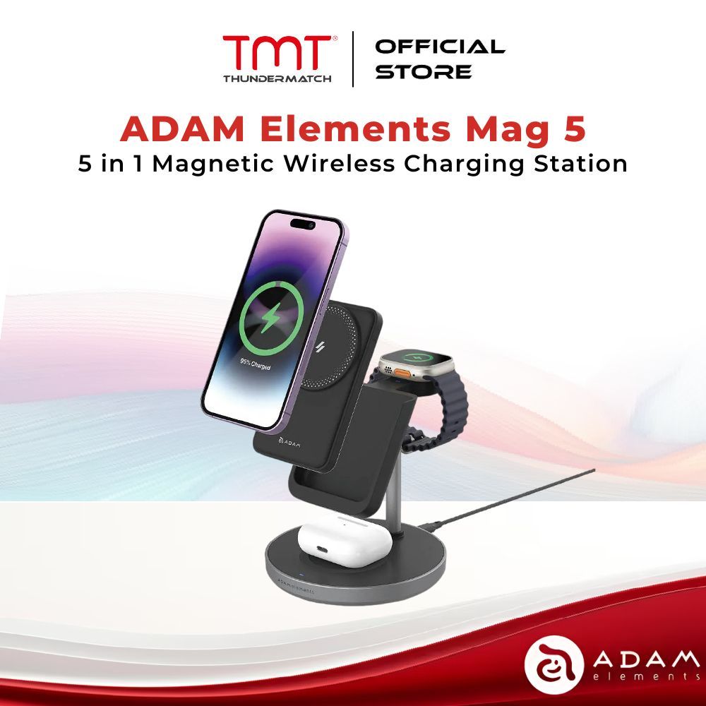 ADAM Elements Mag 5 5-in-1 Magnetic Wireless Charging Station | Shopee ...
