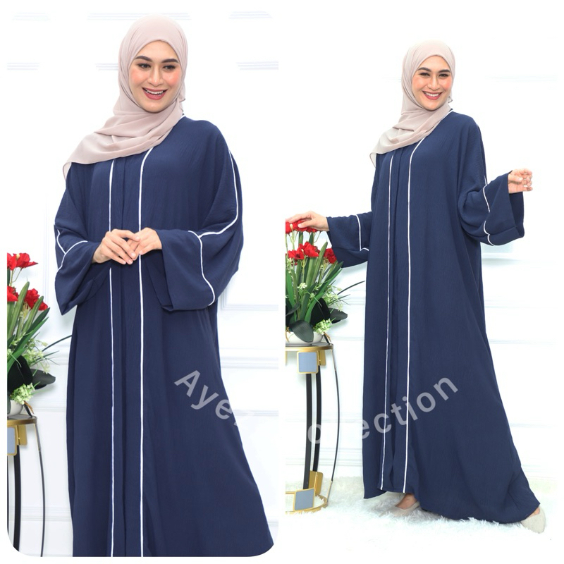 Aneesya Kaftan Cey Piping New Arrival Ironless Muslimah | Shopee Malaysia
