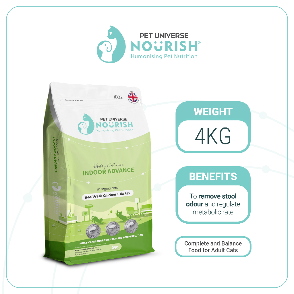 NOURISH Vitality Dry Cat Food - Indoor Formula with Fresh Chicken ...