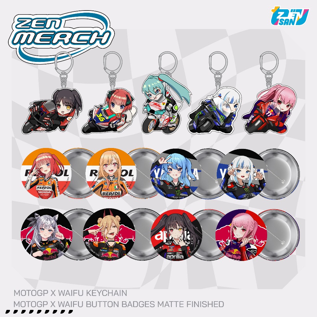 Waifu x Motogp button badge | Shopee Malaysia