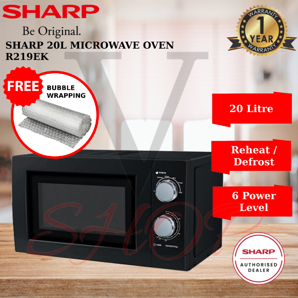 [FREE BUBBLE WRAPPING] SHARP 20L MICROWAVE OVEN R211MBK || R219EK ...