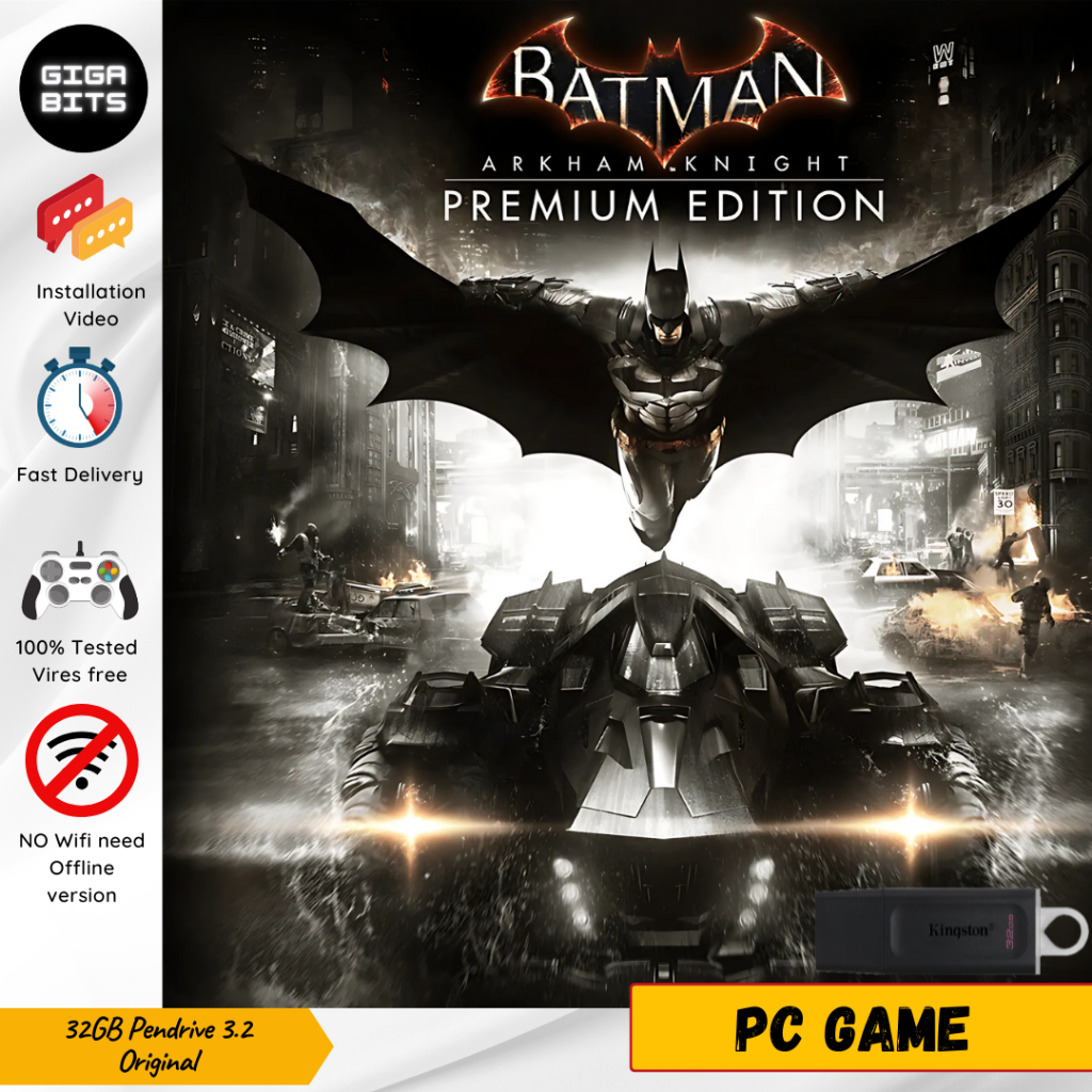 Batman Arkham Knight Premium Edition PC Games [ Pendrive Game ] For ...
