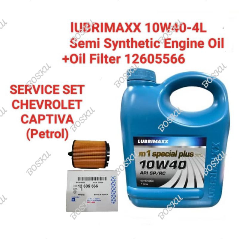 Service Set (lUBRIMAXX 10W40-4L Engine Oil +Oil Filter 12605566 ...