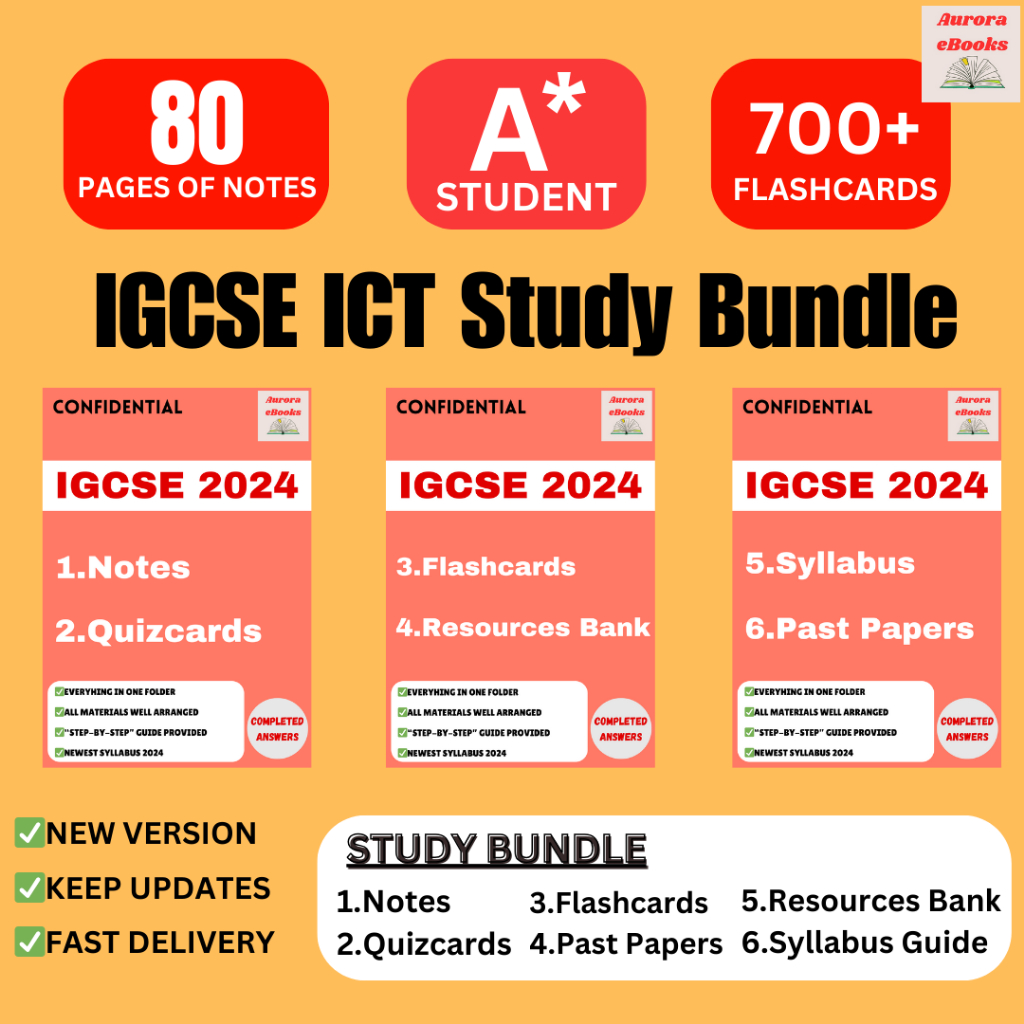 [Softcopy PDF📚] Cambridge IGCSE ICT 0417 A* Softcopy Study Bundle ...