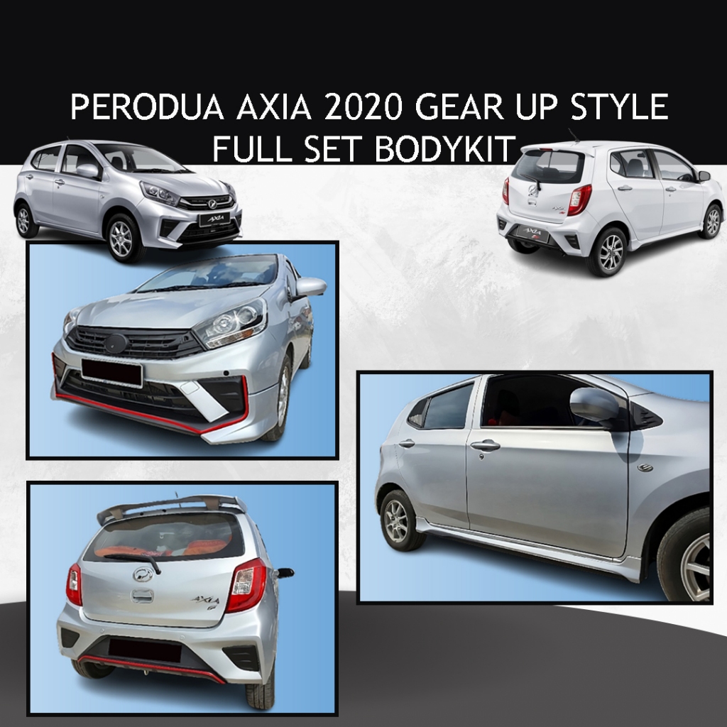 PERODUA AXIA 2020 G SPEC GU GEAR UP STYLE FULL SET BODYKIT FRONT SKIRT ...