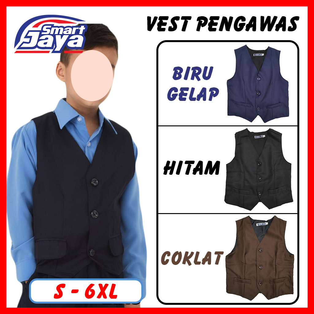 Vest Sekolah Rendah/Menengah/Biru Tua/Hitam/Coklat (#-Ready Stock-#) | Shopee Malaysia
