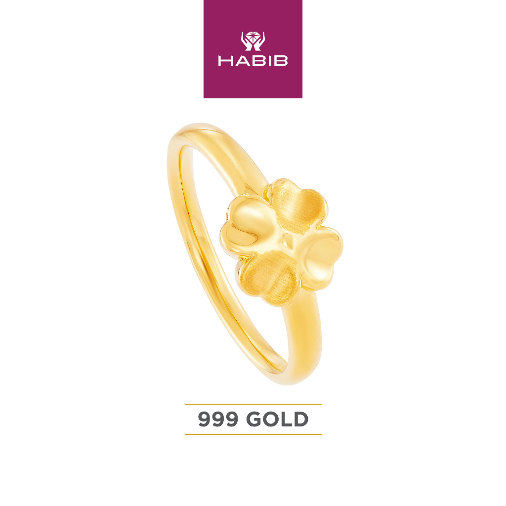 HABIB 999/24K Yellow Gold Ring R9ABD0423 | Shopee Malaysia