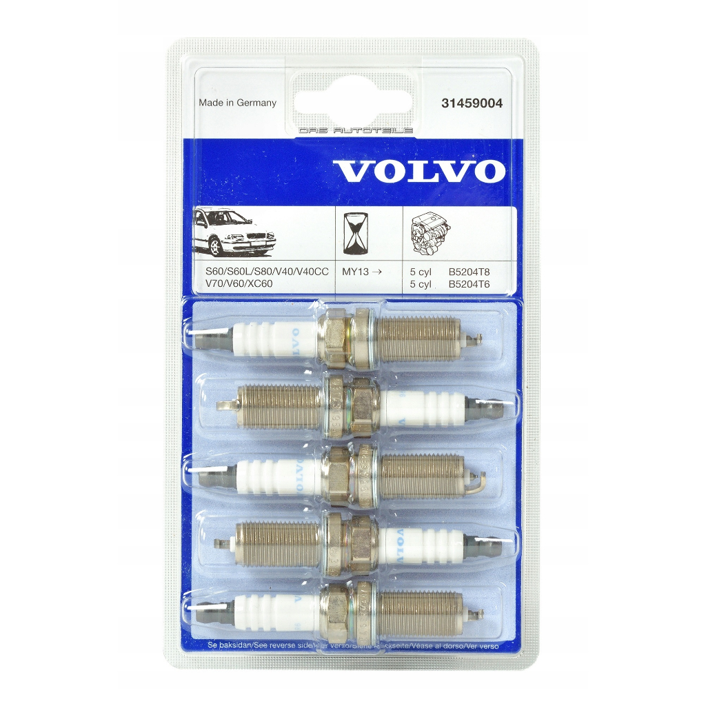 Genuine Volvo XC60 V40 V70 V60 S60 Turbo 5-Cylinder T5 Spark Plug Kit ...