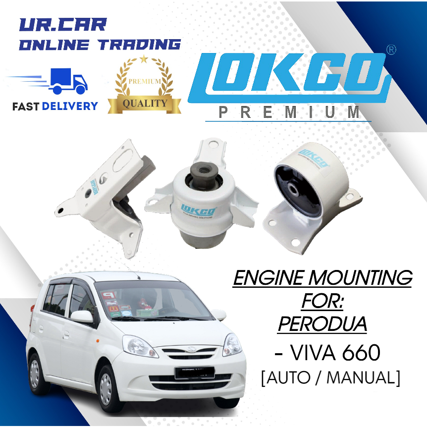LOKCO PREMIUM PERODUA VIVA 660 [AUTO / MANUAL] ENGINE MOUNTING FULL SET ...