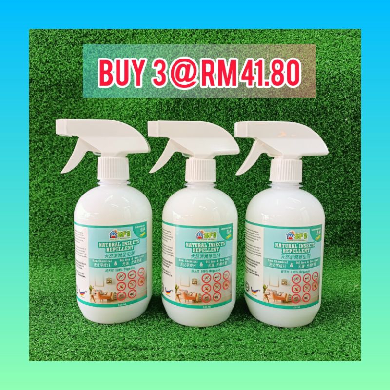 (Super Promo)Natural Insects Repellent 500ml | Shopee Malaysia