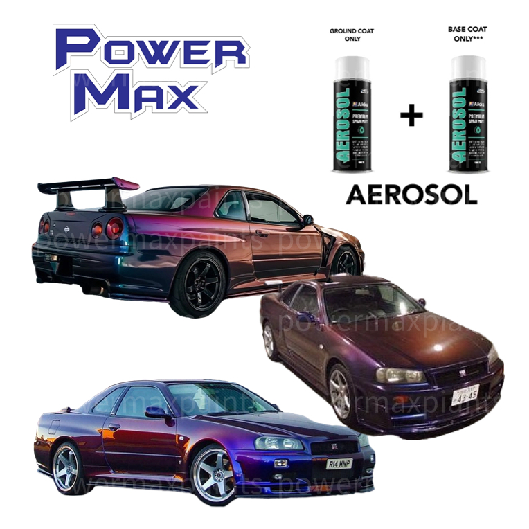 AIKKA NISSAN LX0 MIDNIGHT PURPLE 3 *** SKYLINE GTR-R34 2K PAINT ...