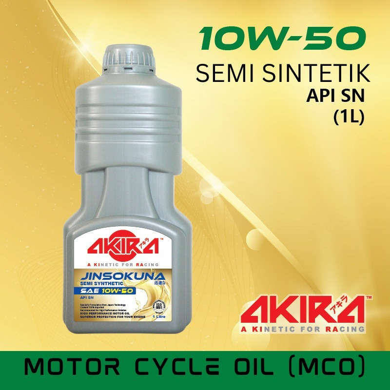 OIL AKIRA MOTORCYCLE SEMI SYNTHETIC 10W-50 (1L) | Shopee Malaysia