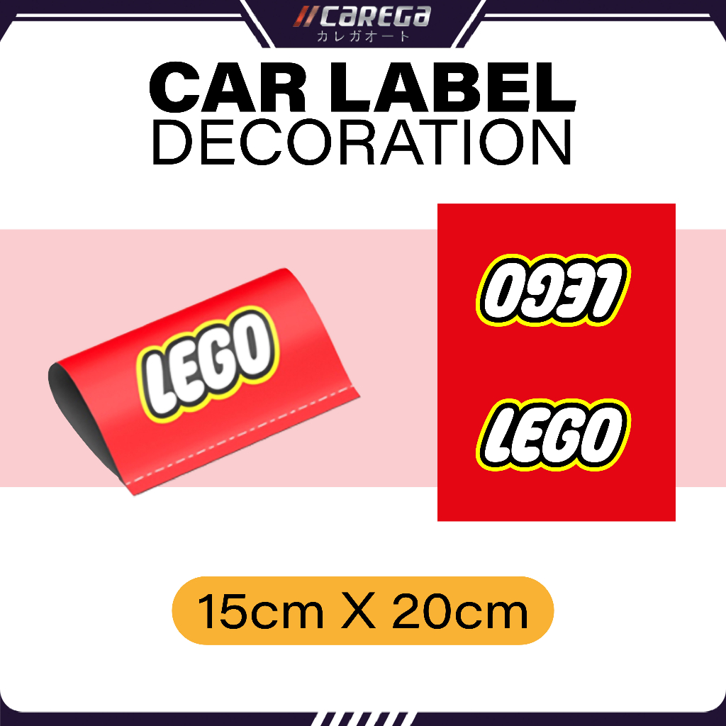 CAREGA Label Personalized Car Wash Label Sticker Viral Kereta Lego ...