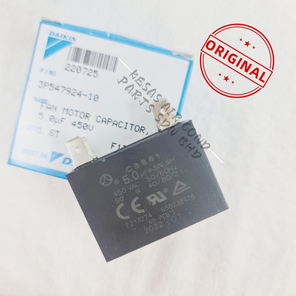 Original Daikin Genuine Parts capacitor 1UF 1.2UF 1.5UF 2.0UF 2.5UF 3.0UF 3.5UF 5UF 6UF | Shopee ...