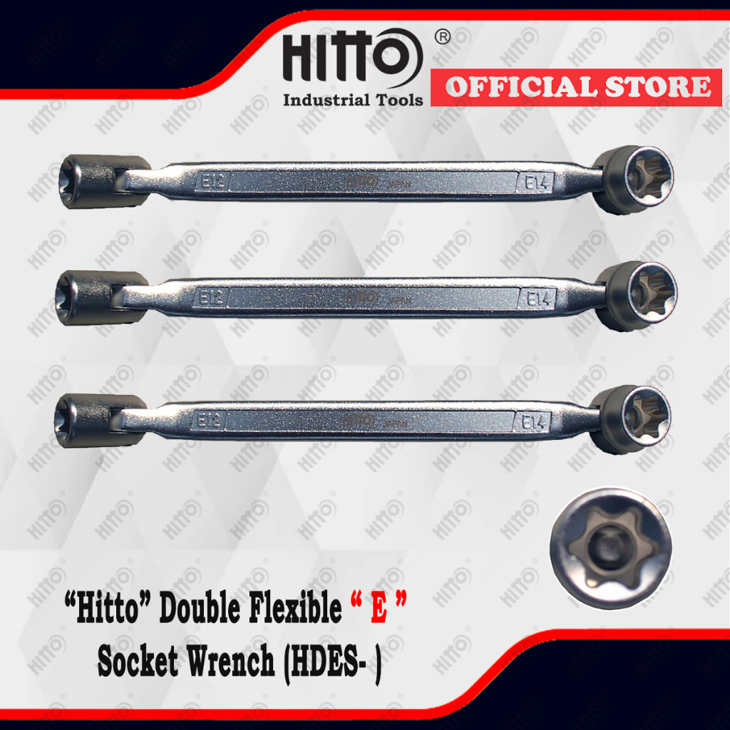 [ HITTO ] Double Flexible Torx 'E' Socket Wrench / Double End Flexible ...