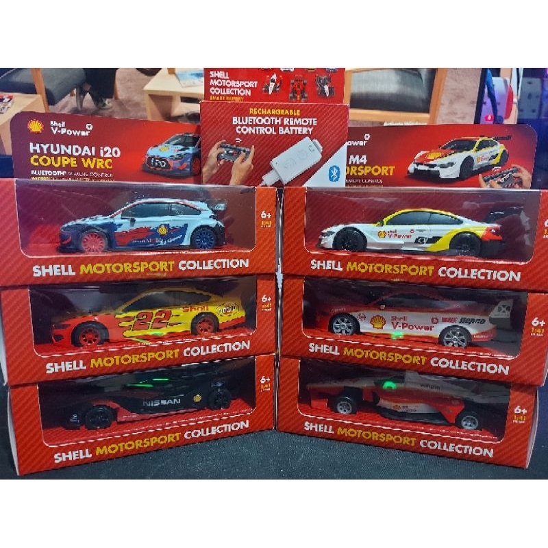 6 CARS SHELL MOTORSPORT COLLECTION (BLUETOOTH REMOTE CONTROL) FREE ...