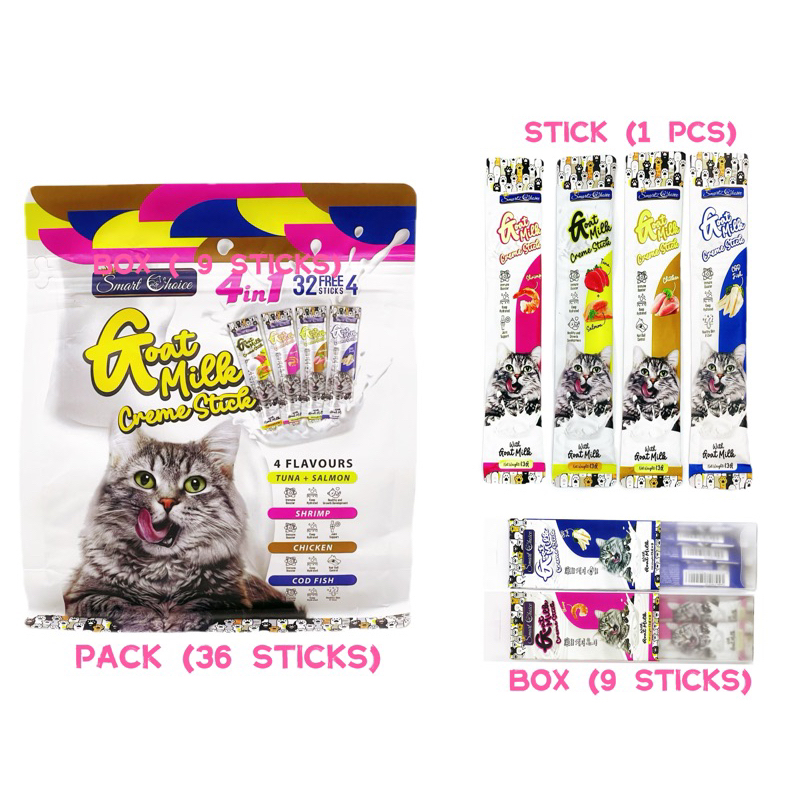 Smart Choice Goat Milk Crème Stick Pack (36 sticks) Box (9 sticks ...
