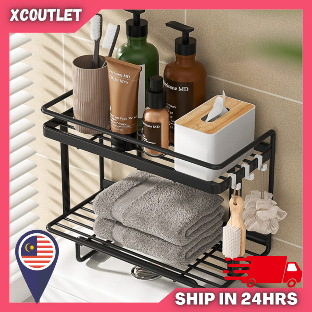 Bathroom Rack Toilet Rack Rak Shampoo Storage Organizer Tandas Toilet ...