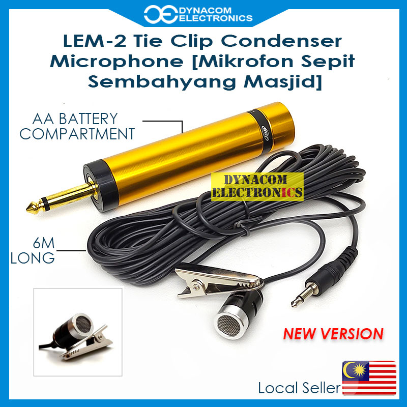JDM LEM-3 Tie Clip Condenser Microphone [Mikrofon Sepit Sembahyang ...
