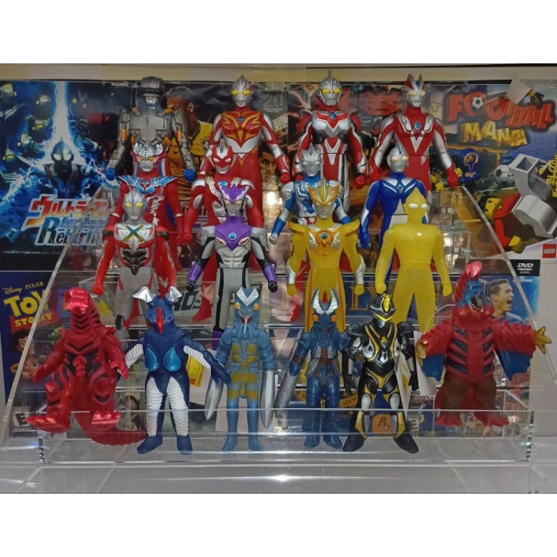 Sofubi Ultraman & Kaiju 6.5/5.5/4 inch: Cosmos Zero Nexus Glitter Tiga ...