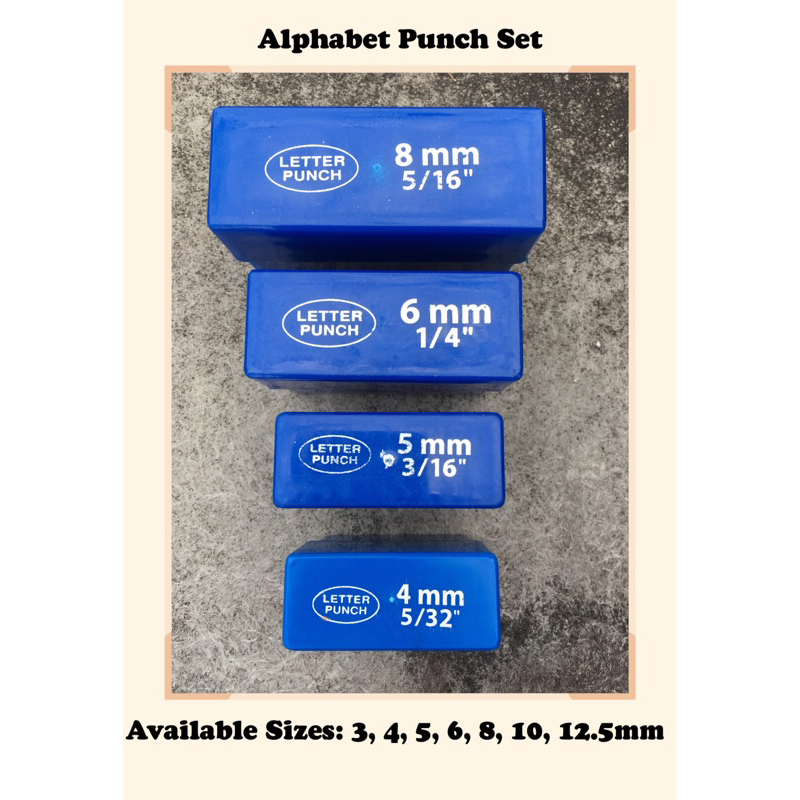 Aphabet Cop Nama Stamp Punch Chop Engin Letter Stamp Set Body Leather ...