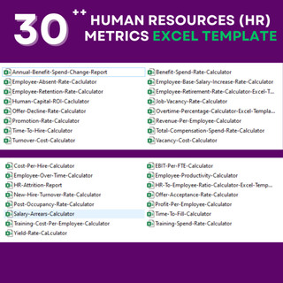 30+ HUMAN RESOURCES (HR) EXCEL TEMPLATES: Excel Calculator ǀ Human ...