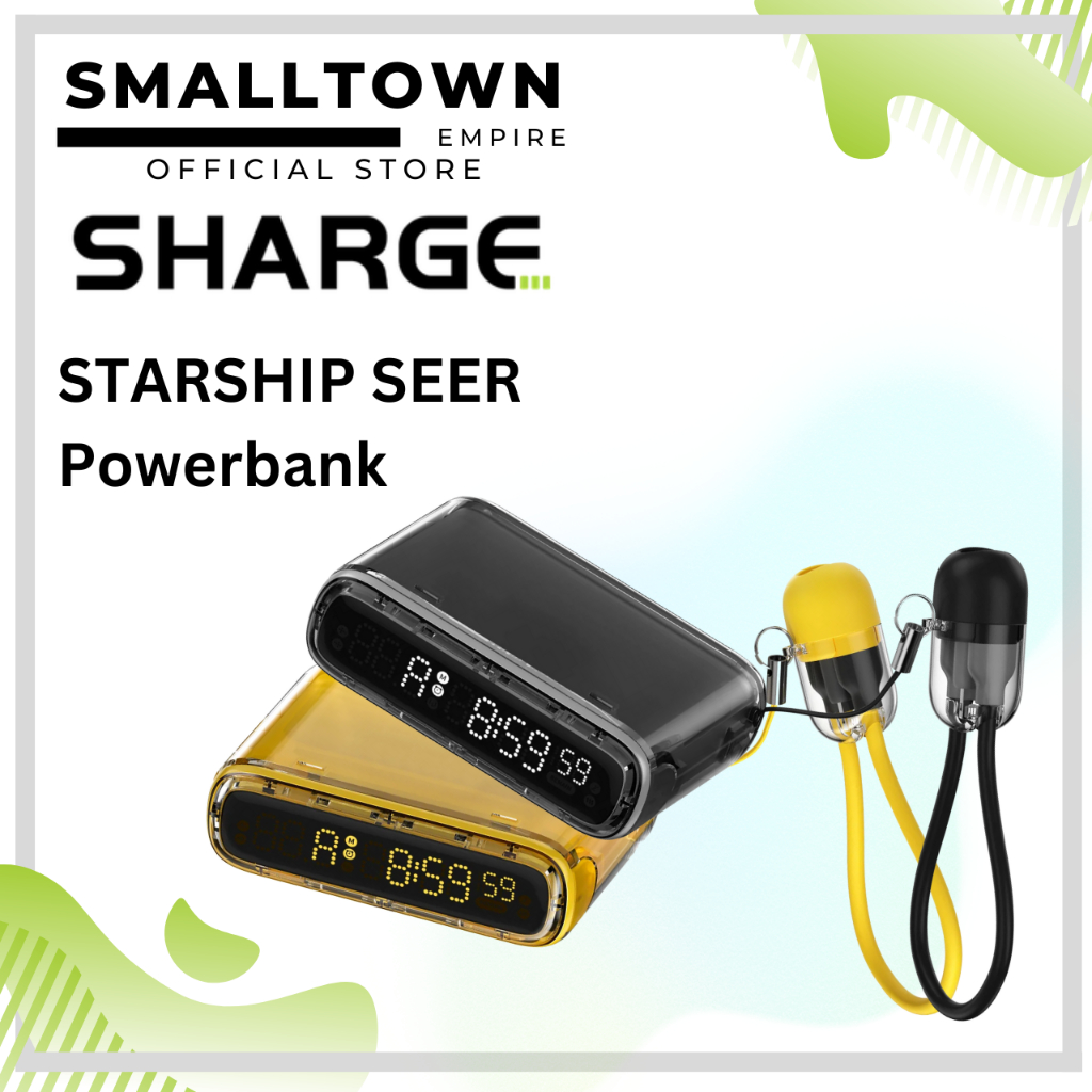 SHARGE Starship Seer 10000mAh - (BLACK/YELLOW) | Shopee Malaysia