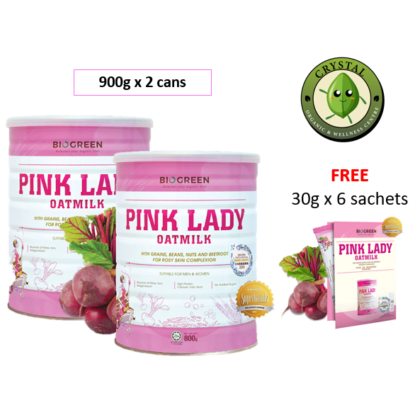 Biogreen Pink Lady Oatmilk 800g x 2 (Free 6 sachets) | Shopee Malaysia