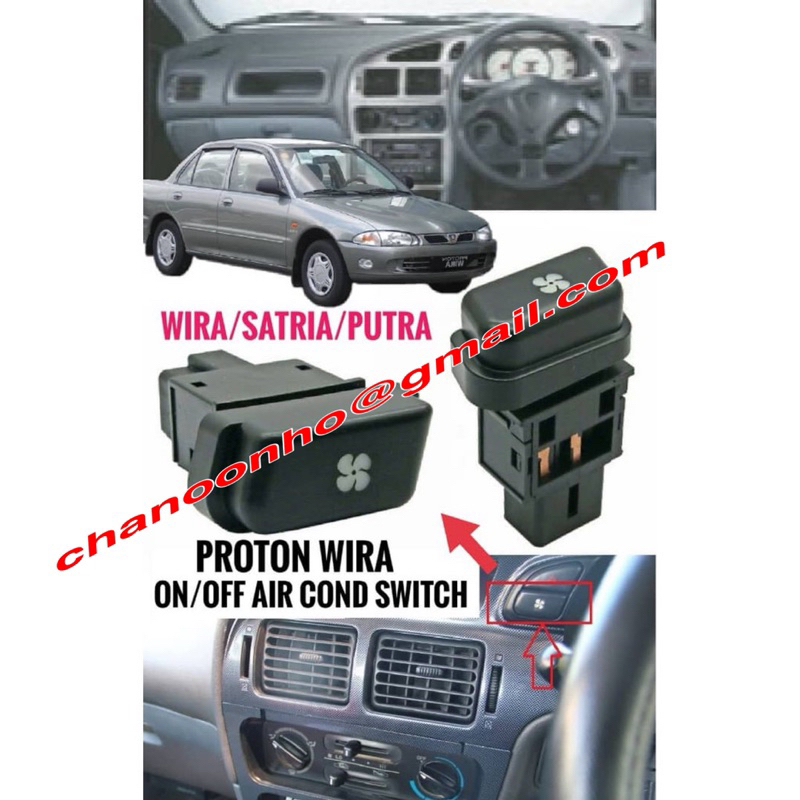 Proton Wira On Off Switch Push Button Air Cond Switch 12V Dot Led Light ...