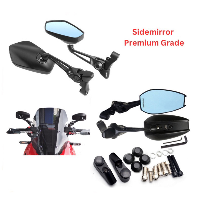 Motorcycle CNC Aluminum Anti Glare Rearview mirror ADV Side Mirror For ...