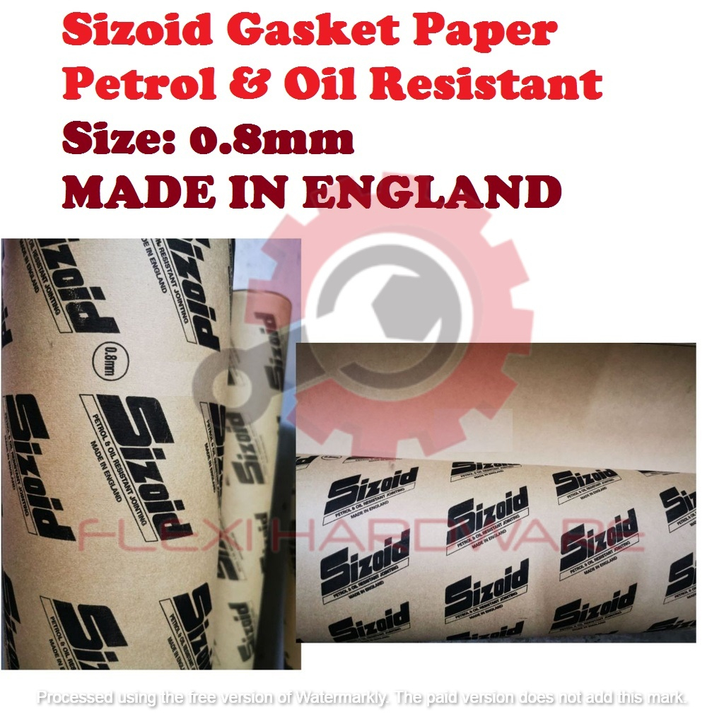 Sizoid Gasket Paper 0.8mm MADE IN ENGLAND Petrol & Oil Resistant ...