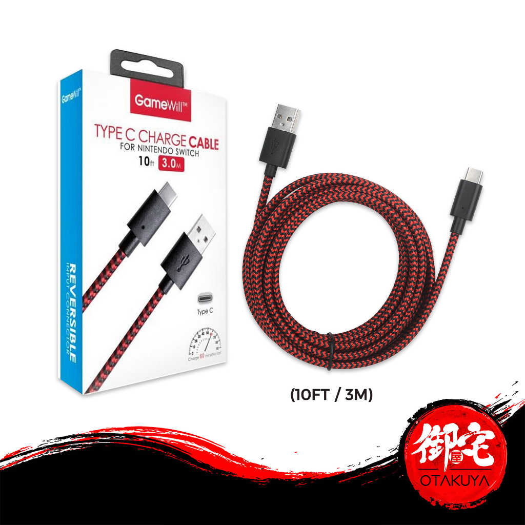 GAMEWILL Nintendo Switch Type C USB Fast Charge Cable (10Ft/3M ...