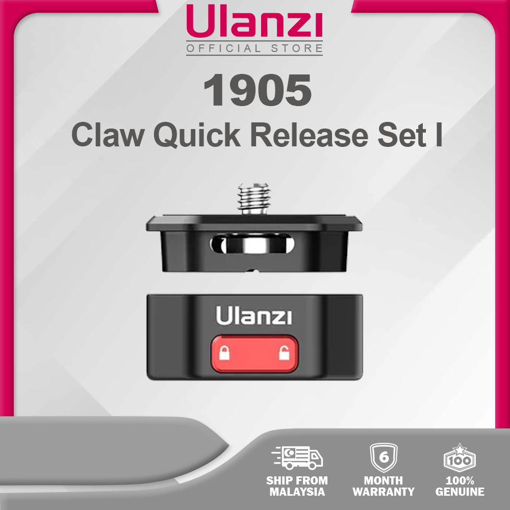 ULANZI Claw Camera Quick Release Mount Slide Lock QR System 1/4 Adapter ...