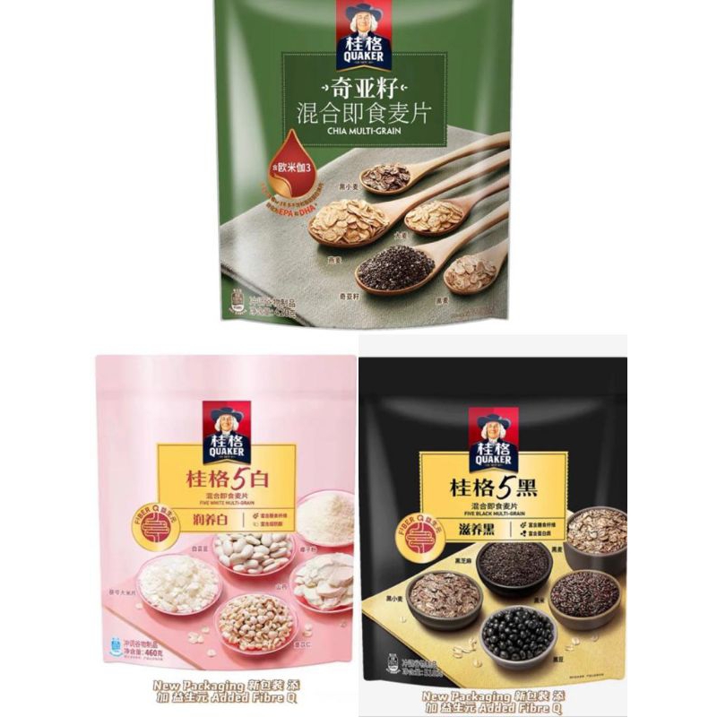 Quaker Oats Chia MultiGrain 420g/ Five White Multigrain Mix Oats 460g ...