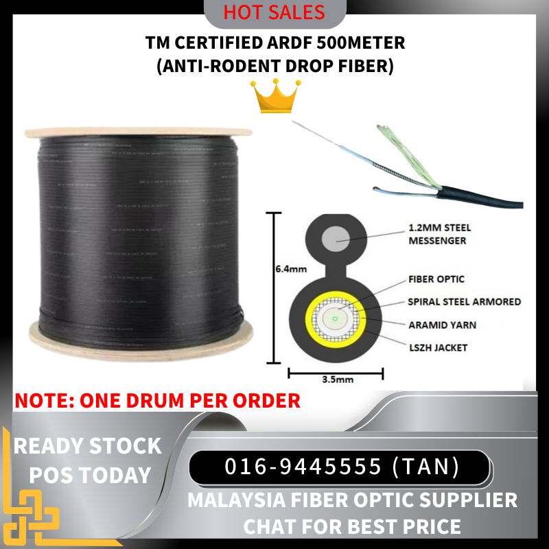 GA TM SPEC ARDF - Anti-Rodent Drop Fiber 1Core - 500M | Shopee Malaysia