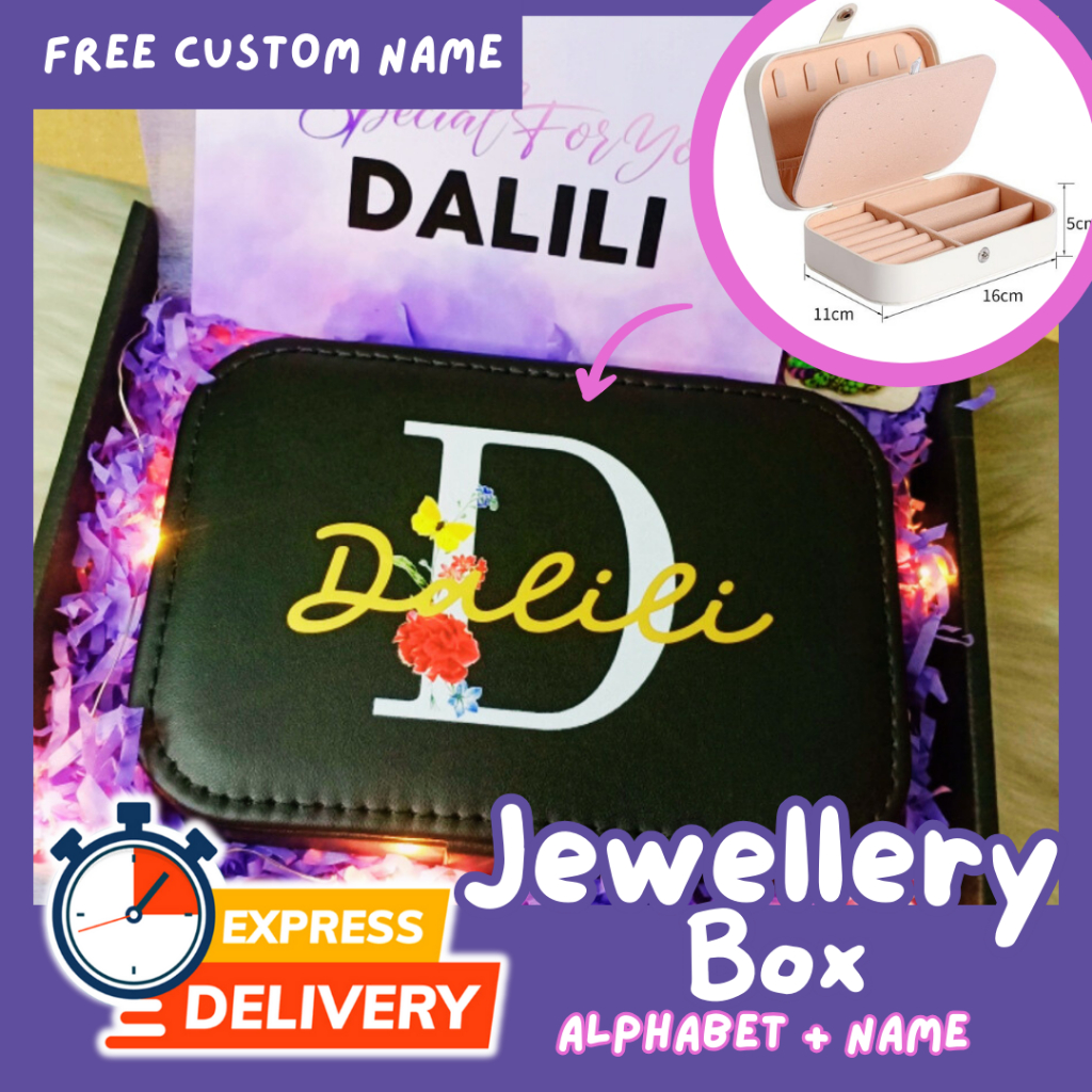[Customize Jewelry Gift Box + Custom Name] Custom Alphabet Name Gift ...