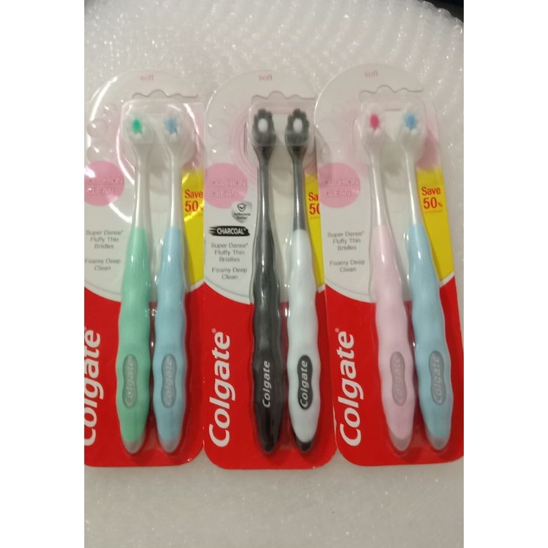 Colgate Cushion Clean Toothbrush 2s Valuepack(SOFT) | Shopee Malaysia