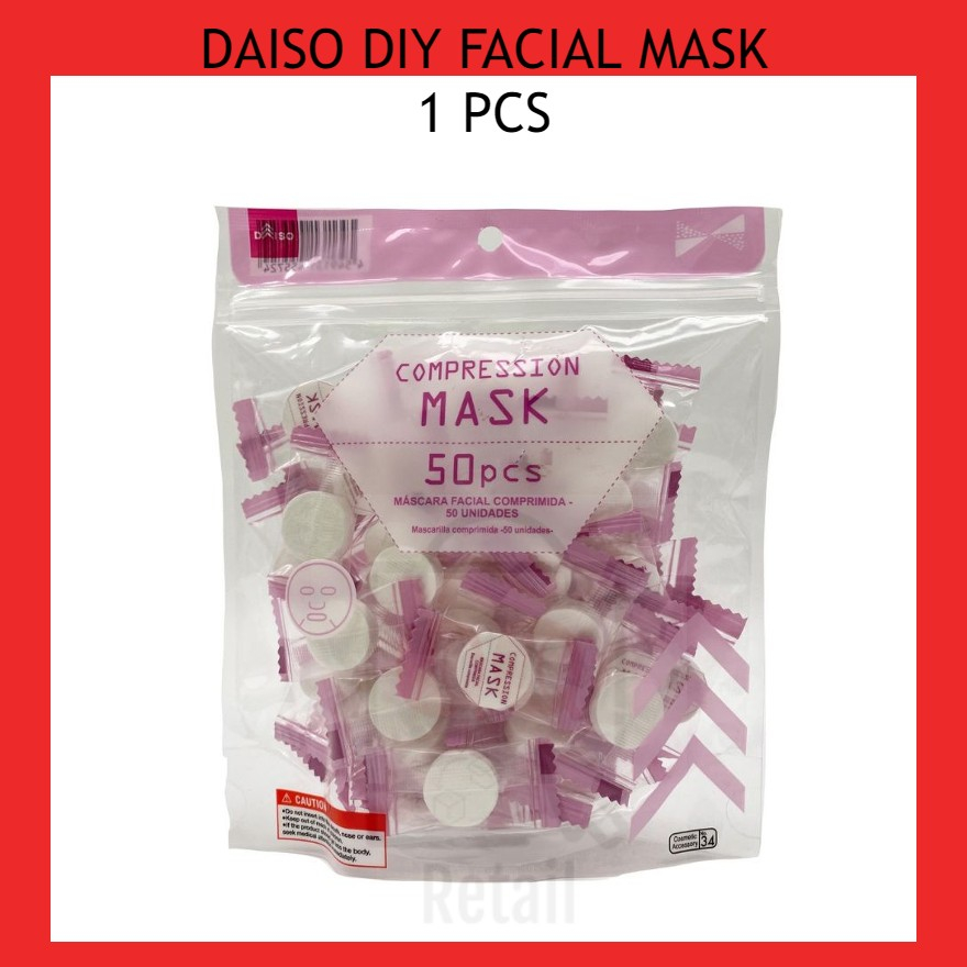 Daiso DIY compressed mask🎭 1pcs | Shopee Malaysia
