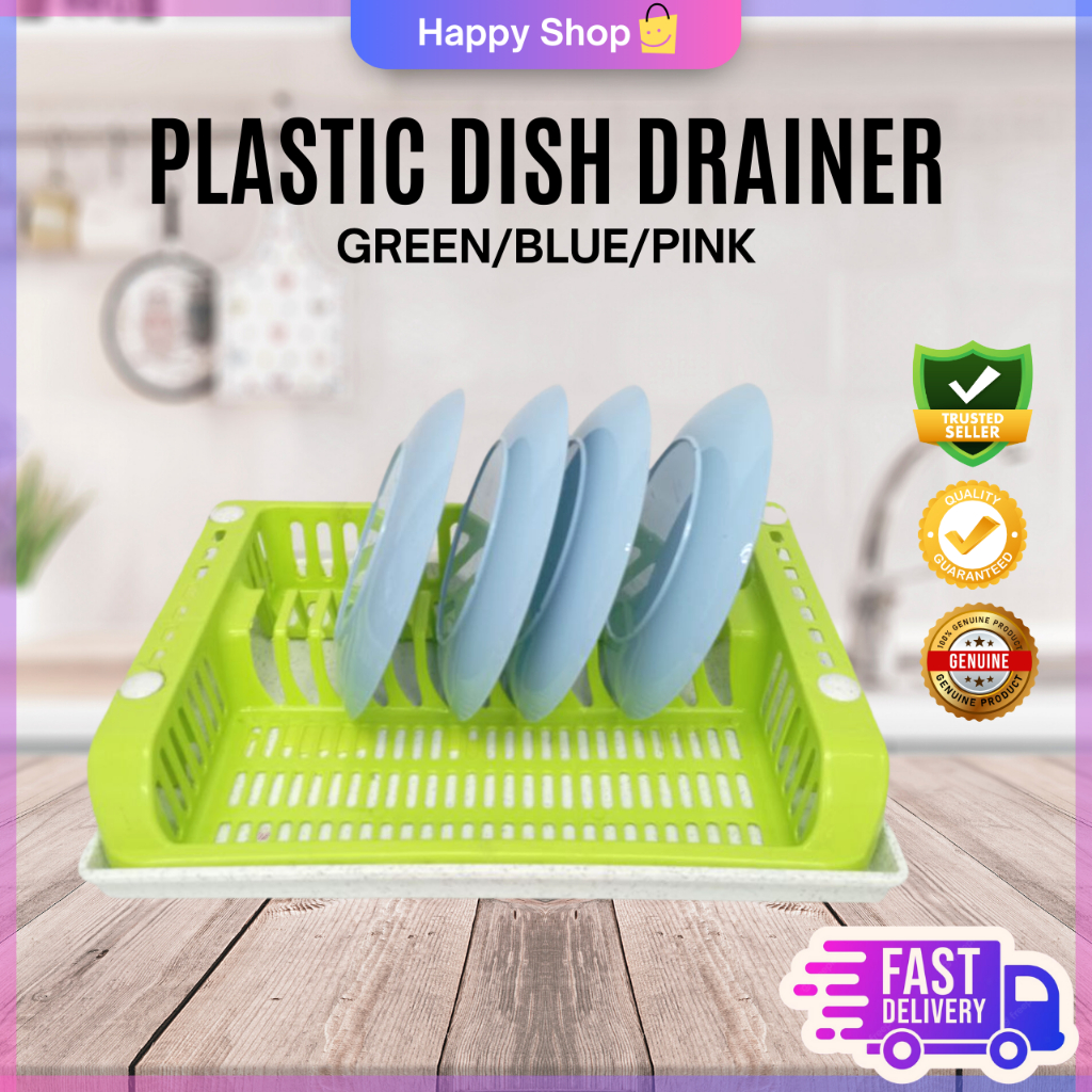 Plastic Dish Drainer/ Kitchen Rack/ 1 Tier DIsh Rack | Shopee Malaysia