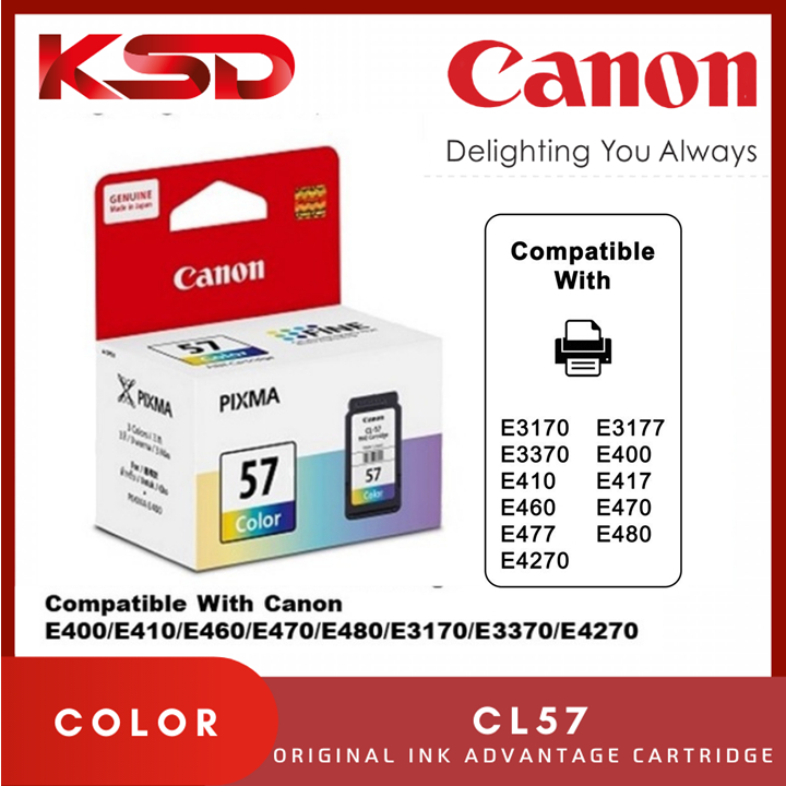 Canon Pixma CL-57/ PG-47 Black/CL-57S Color Ink Cartridge pg47 cl57 ...