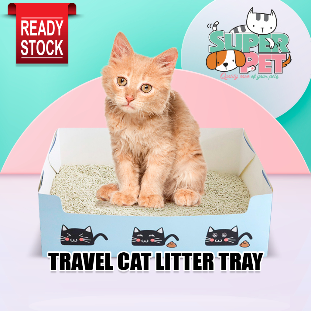 Disposable Cat Litter Box Travel Convenient Collapsible/Portable Water ...
