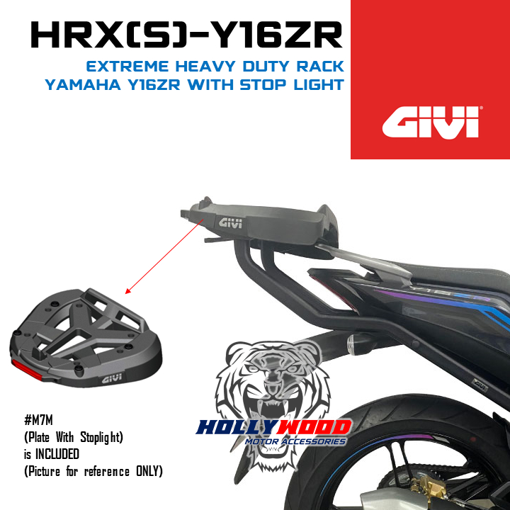 GIVI MONORACK EXTREME HEAVY DUTY ADVANCE RACK FOR ALL PVC TOP BOX ALLUMINIUM LC135 Y15 RS RSX ...