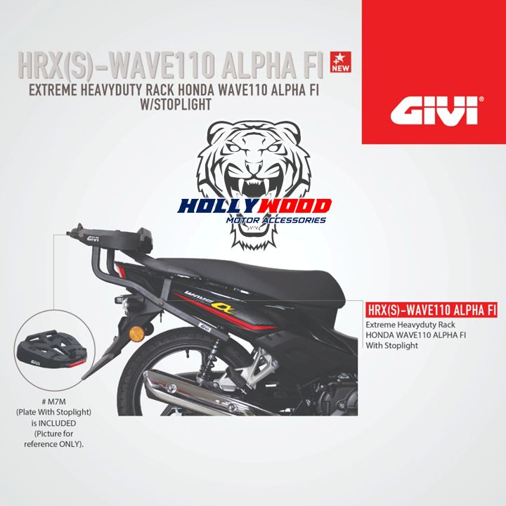 GIVI MONORACK EXTREME HEAVY DUTY ADVANCE RACK FOR ALL PVC TOP BOX ALLUMINIUM LC135 Y15 RS RSX ...
