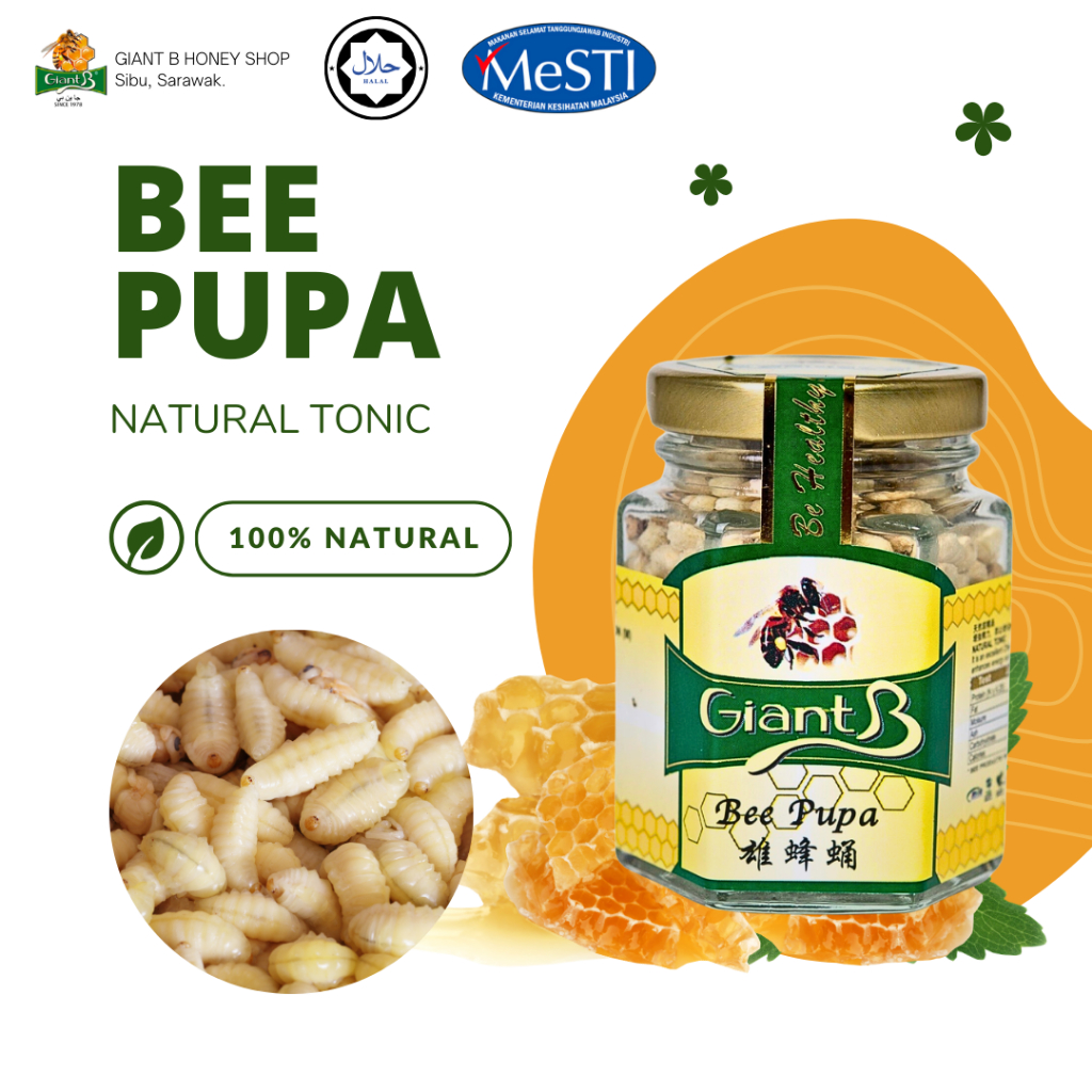 [HALAL] GIANT B Bee Pupa Larva Lebah 雄峰蛹 (100% Natural) | Shopee Malaysia