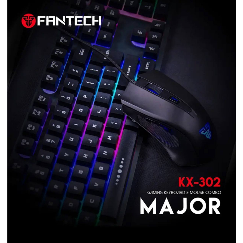 FANTECH KX-302 MAJOR GAMING KEYBOARD AND MOUSE COMBO SET FANTECH ...