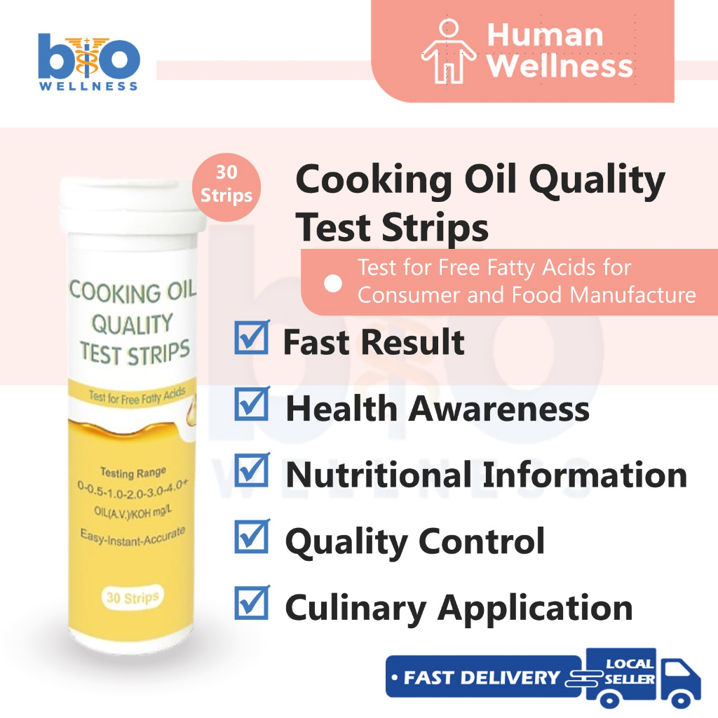 Cooking Oil Quality Test Strips Free Fatty Acids Range 0-5.0 FFA [30 ...