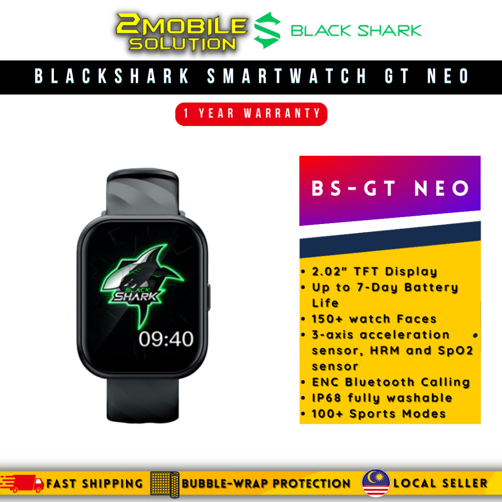 [MY SET] Black Shark Smartwatch GT Neo [2.02″ TFT Display I ENC ...