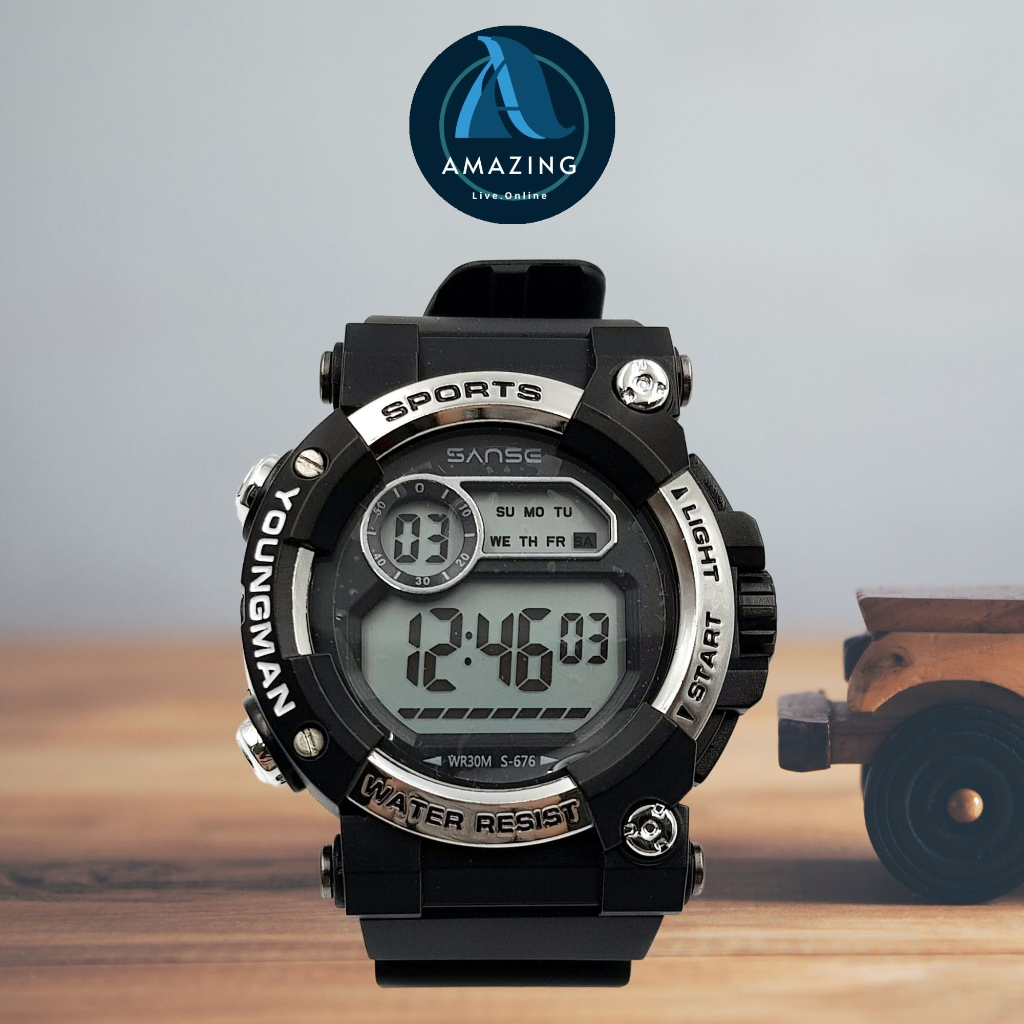 SANSE S676 Men Digital Watch Sport Watch for Men Water Resistant Jam ...