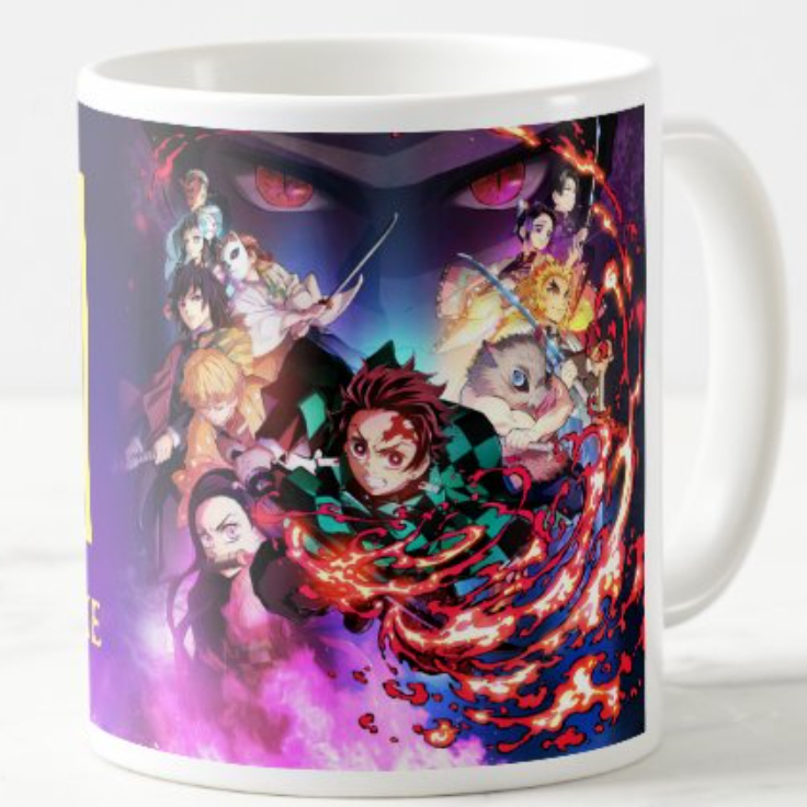 DEMON SLAYER MUG | KIMETSU NO YAIBA | WHITE MUG | TANJIRO | NEZUKO ...